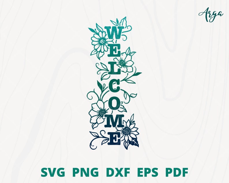 Welcome Svg Bundle Floral Welcome Svg Floral Welcome Bundle - Etsy