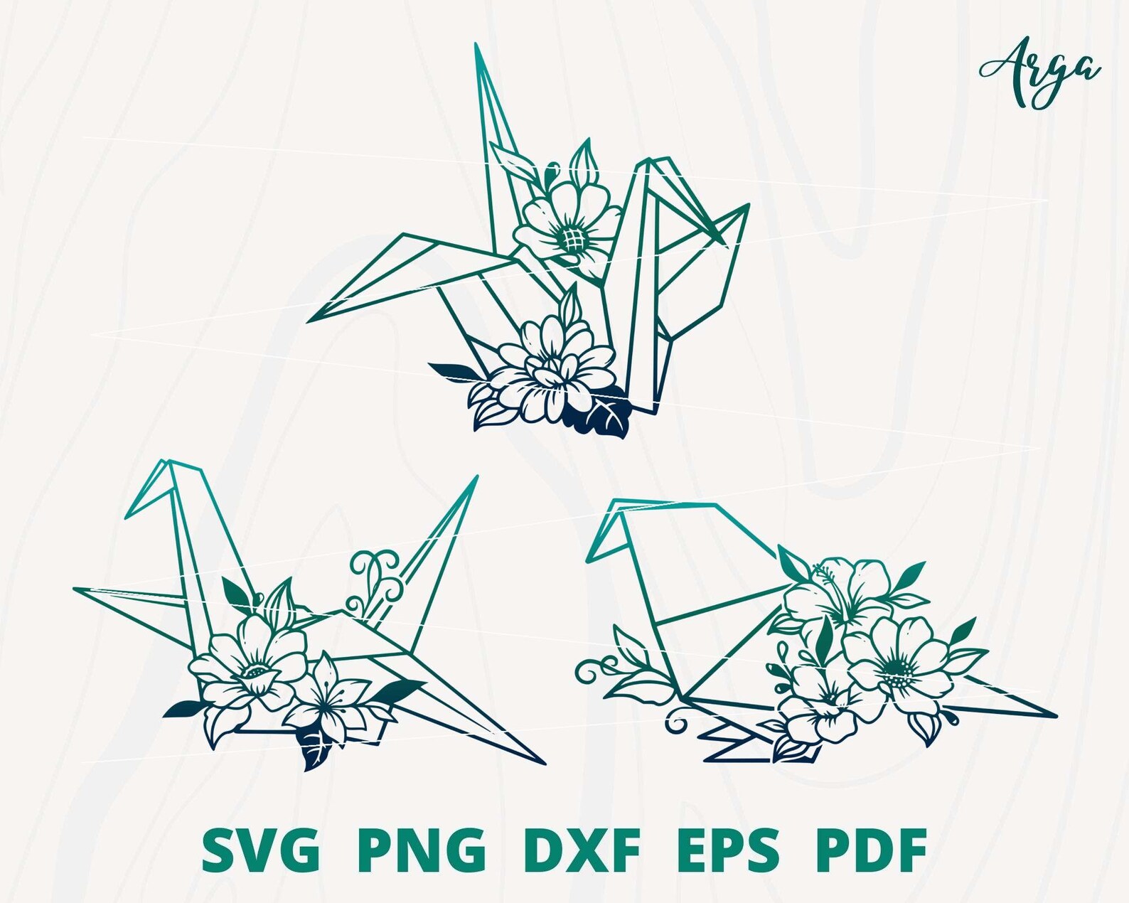 Origami Svg Bundle Origami With Flower Svg Paper Craft Svg - Etsy