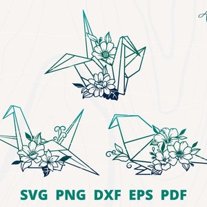 Origami Svg Bundle, Origami With Flower Svg, Paper Craft Svg, Flower ...