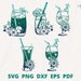 Juice Glass Svg Bundle Juice Svg Juice Cup Svg Floral Juice - Etsy