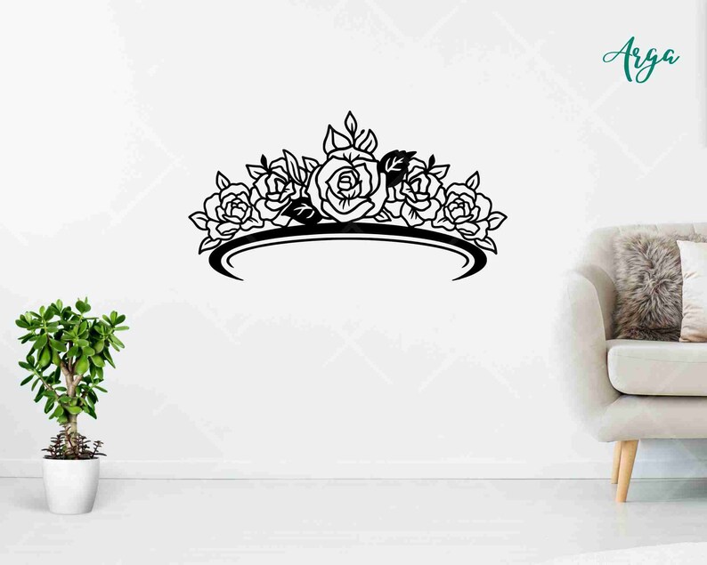 Roses Crown Svg, Flower Crown Svg, Princess Crown Svg, Floral Crown Svg ...