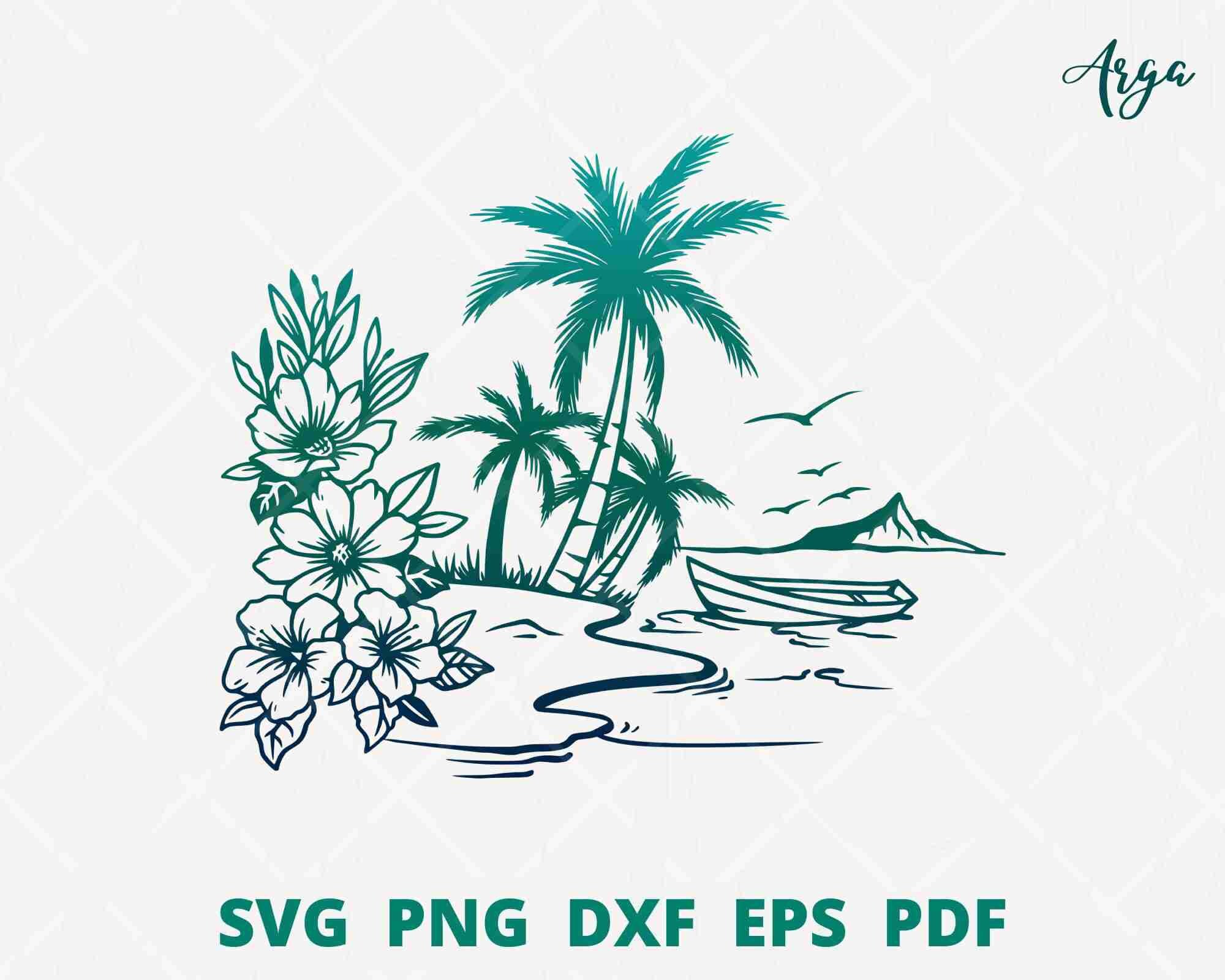 Sommer svg Strand svg Datei Sommer SVG StrandSzene svg | Etsy Österreich