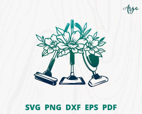 Floral Mop Svg Floor Cleaner SVG Floral Cleaning Tool Svg | Etsy
