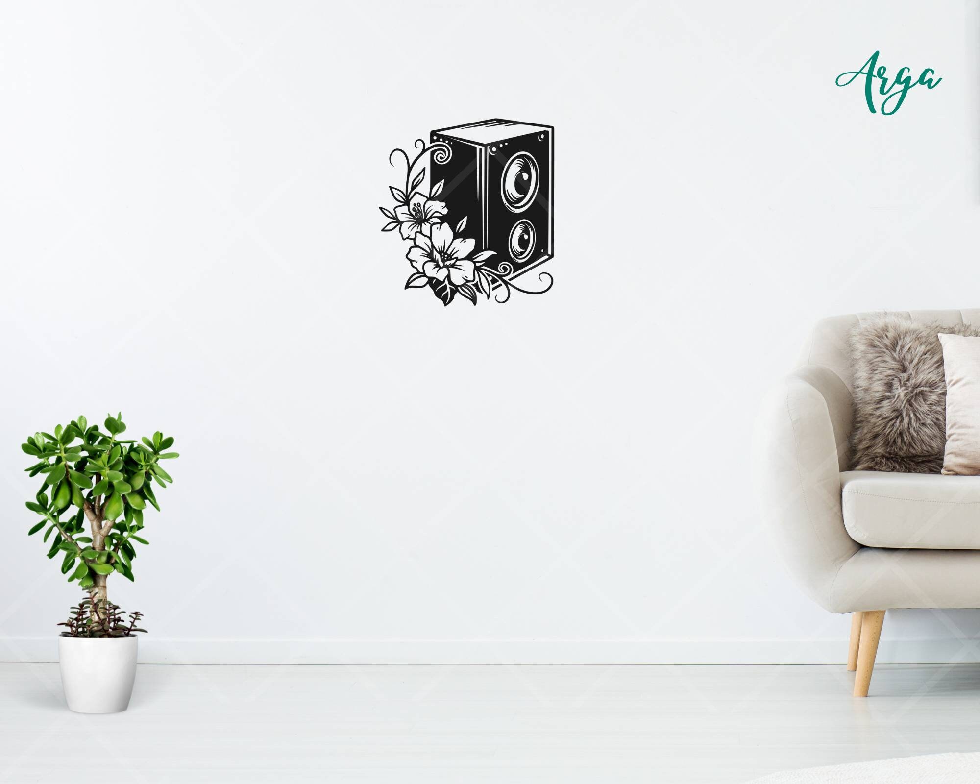 Speaker Svg Speaker Car Decal Audio Speaker Box With Flower - Etsy