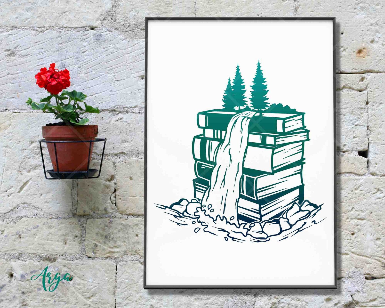 Waterfall Book Svg Waterfall Svg Waterfall on the Book Svg - Etsy