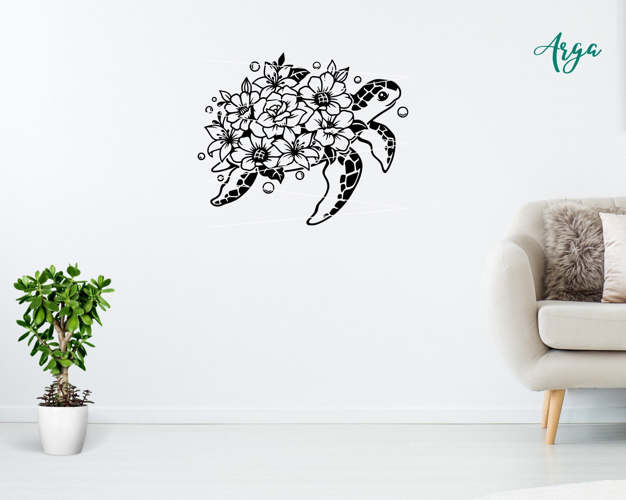 Floral Turtle Svg Turtle With Flower Svg Sea Turtle Svg - Etsy Canada