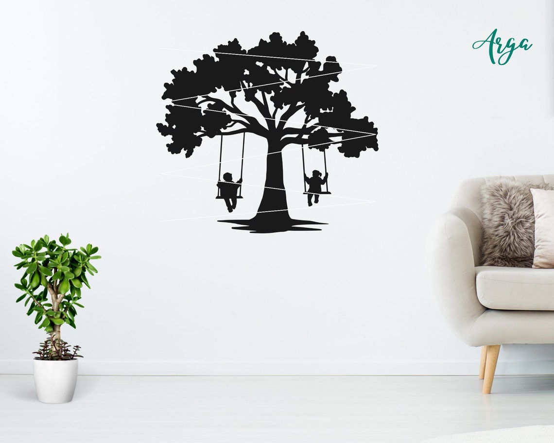 Kids Swing Svg Tree Swing Svg Vintage Swing Svg Children on - Etsy