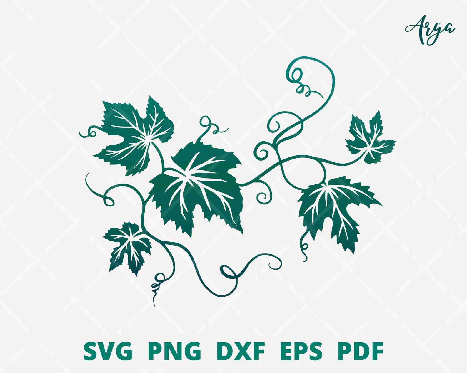 Vine Leaves Svg Grapevine Svg Grape Bunch Svg Grape Vine | Etsy