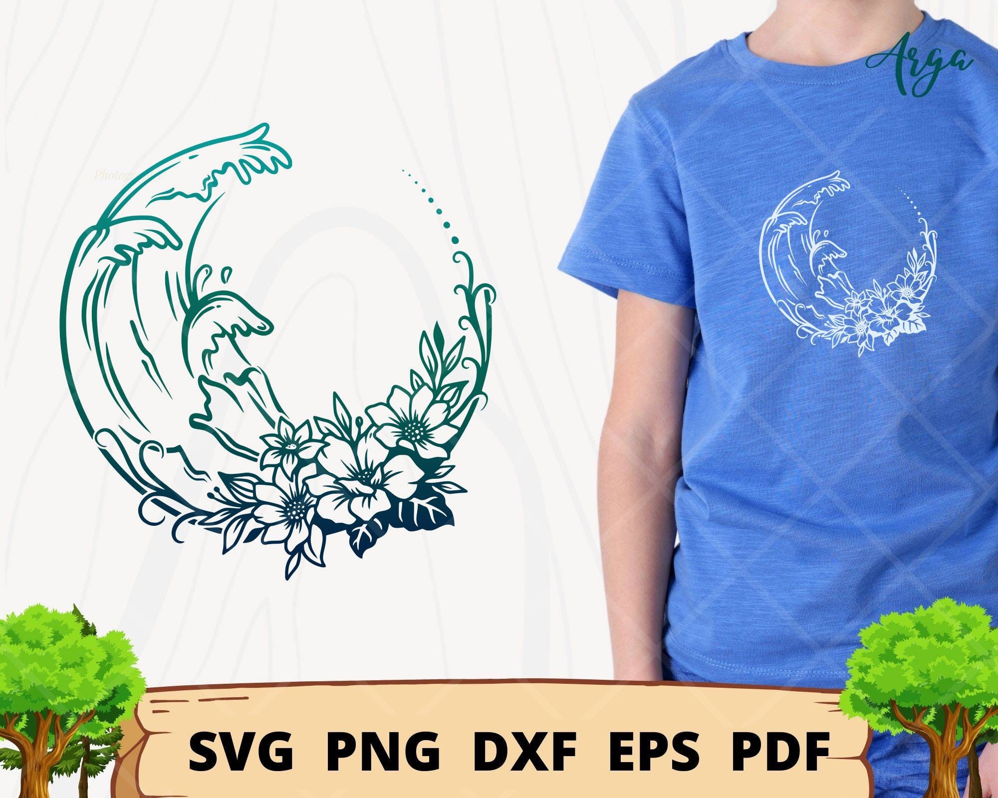 Floral Wave Svg Wave SVG Wave Scene Svg Ocean Scene Svg - Etsy Canada