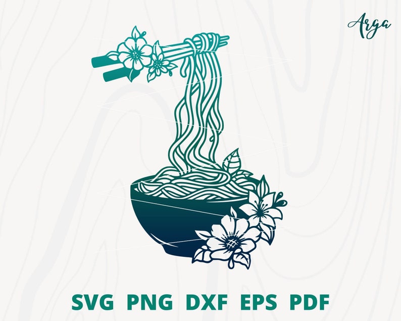 Noodles Svg Food Svg Ramen Svg Flower Noodles Svg Noodles - Etsy