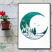 River on the Moon, River Scene Svg, River Wall Decoration, River on ...