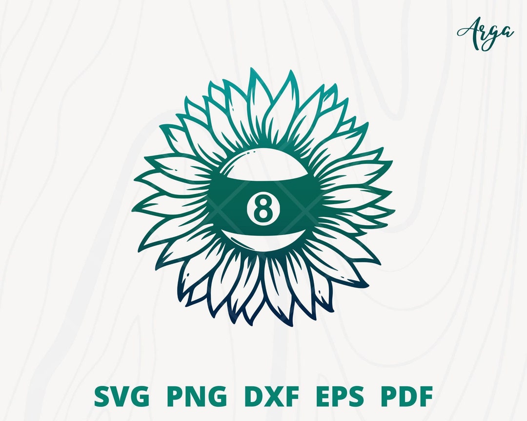 Billiards Svg, Sunflower Billiards Svg, Floral Billiards Svg, Billiards ...