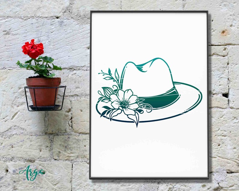 Fedora Hat Svg, Hat Svg, Hat With Flower Svg, Classic Hat Svg, Fedora ...