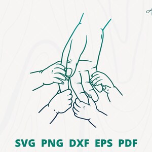 Father and Son Svg, Father Hand Svg Bundle, Father Hold Children's ...