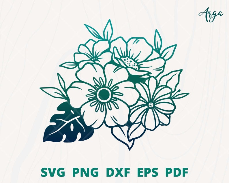 Flower SVG Bundle Flower Border Svg Flower Corner Svg - Etsy