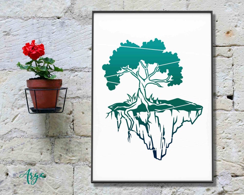 Floating Tree Svg Floating Island Svg Sky Island Svg Tree - Etsy