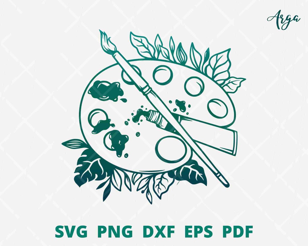 Paint Palette Svg, Art Tool Svg, Painting Tool Svg, Artist Tool Svg ...