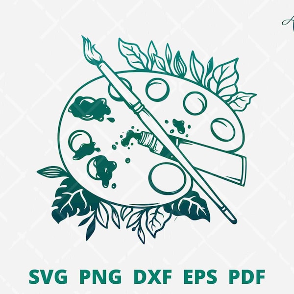 Paint Palette Svg - Etsy
