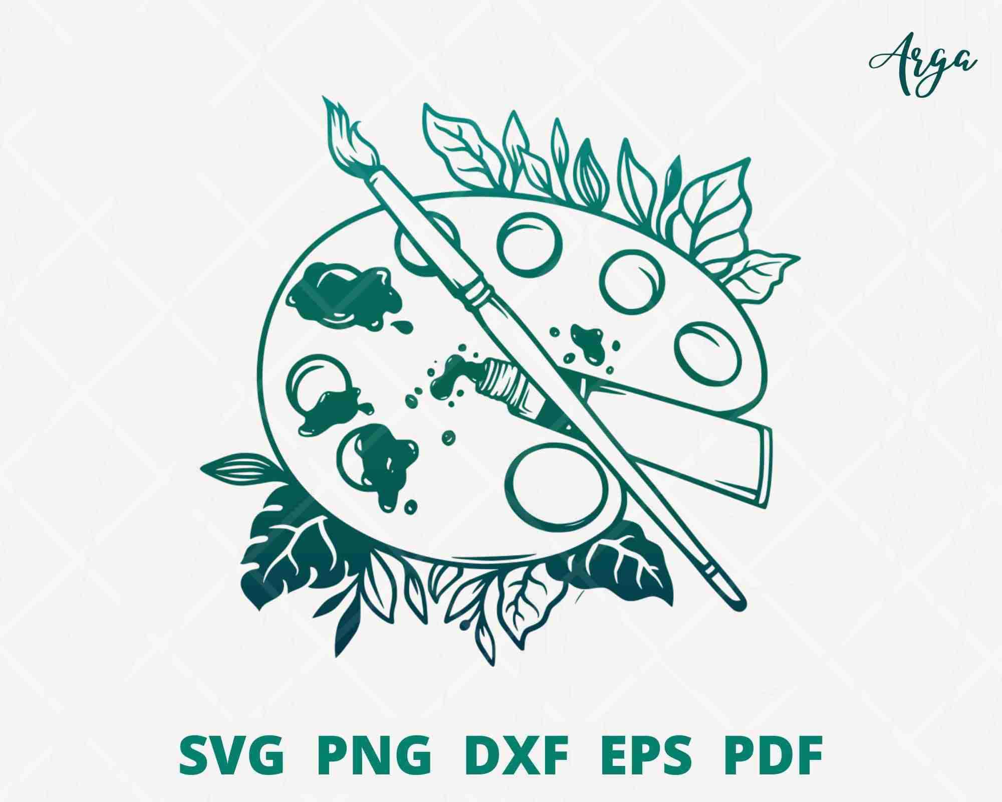 Paint Palette Svg Art Tool Svg Painting Tool Svg Artist - Etsy