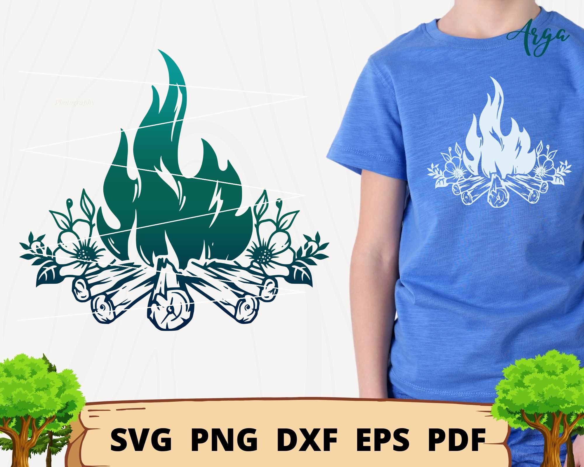 Floral Bonfire Svg Campfire Svg Fire Svg Camping Svg - Etsy Canada