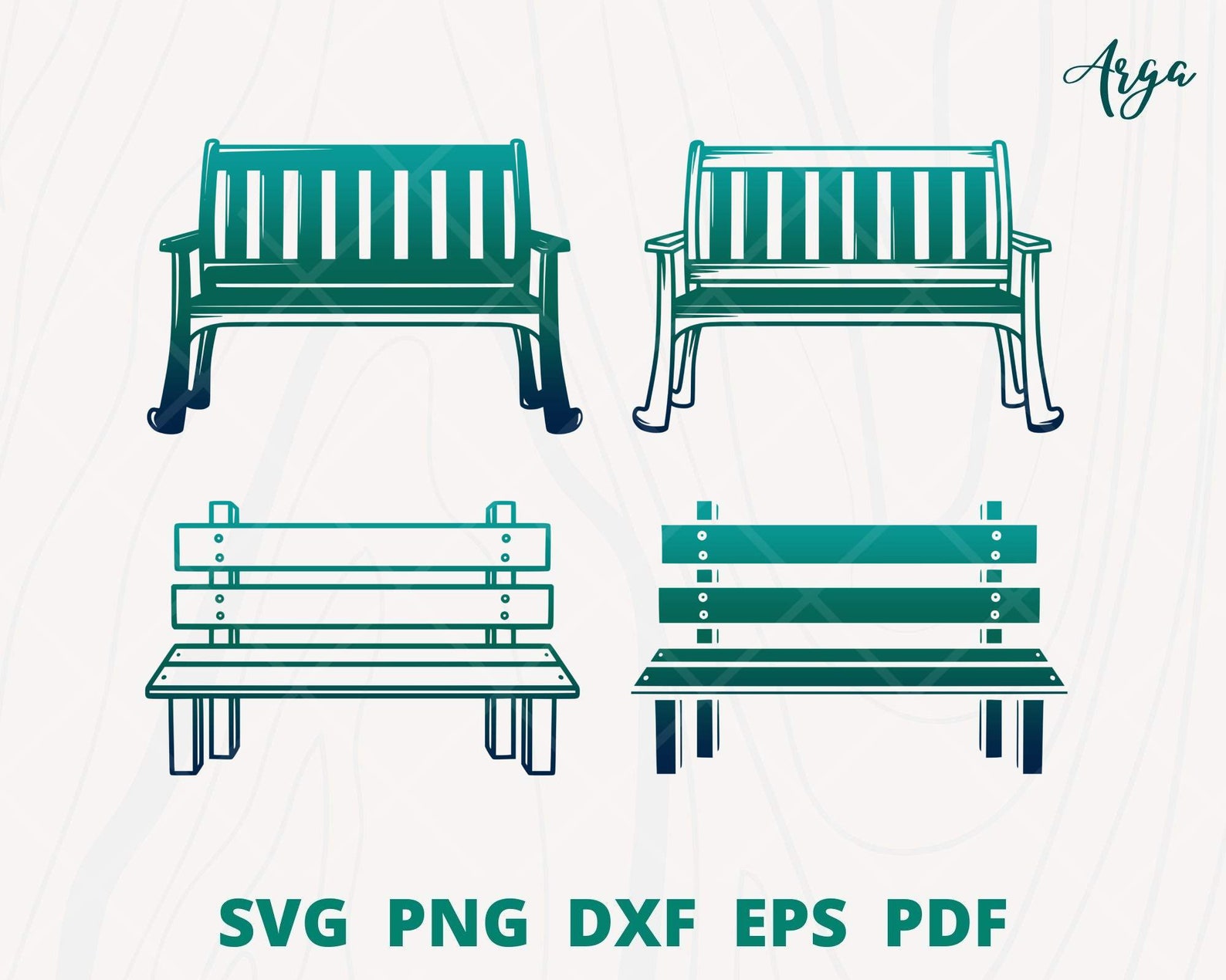 Garden Bench Svg Bundle Bench Svg Park Bench Svg Wooden - Etsy