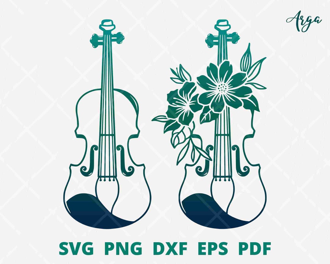 Violin Svg, Music Instrument Svg, Floral Violin Svg, Violin Png ...