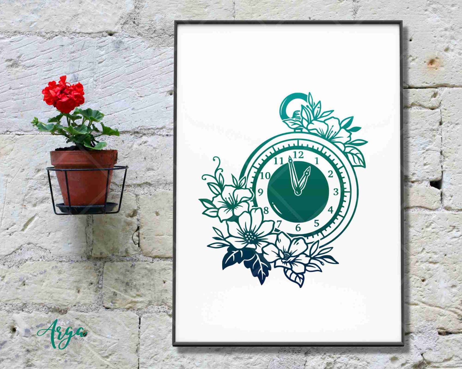 Watch Svg Clock Svg Floral Clock Svg Clock Cut File Clock - Etsy