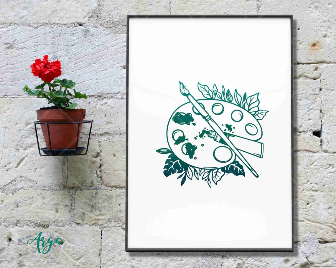 Paint Palette Svg Art Tool Svg Painting Tool Svg Artist - Etsy