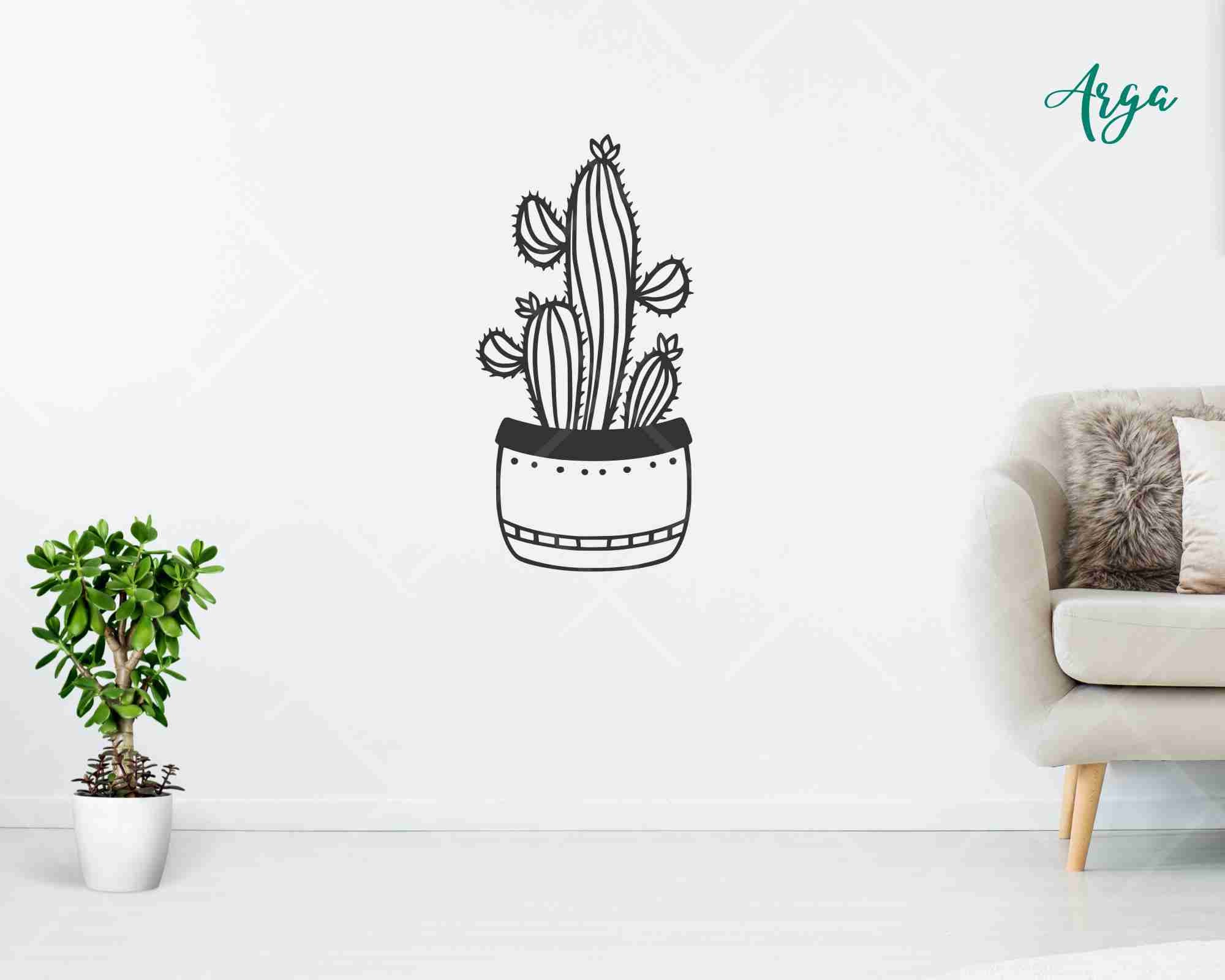 Cactus Svg Potted Cactus Svg Cactus Svg Bundle Cactus Home | Etsy