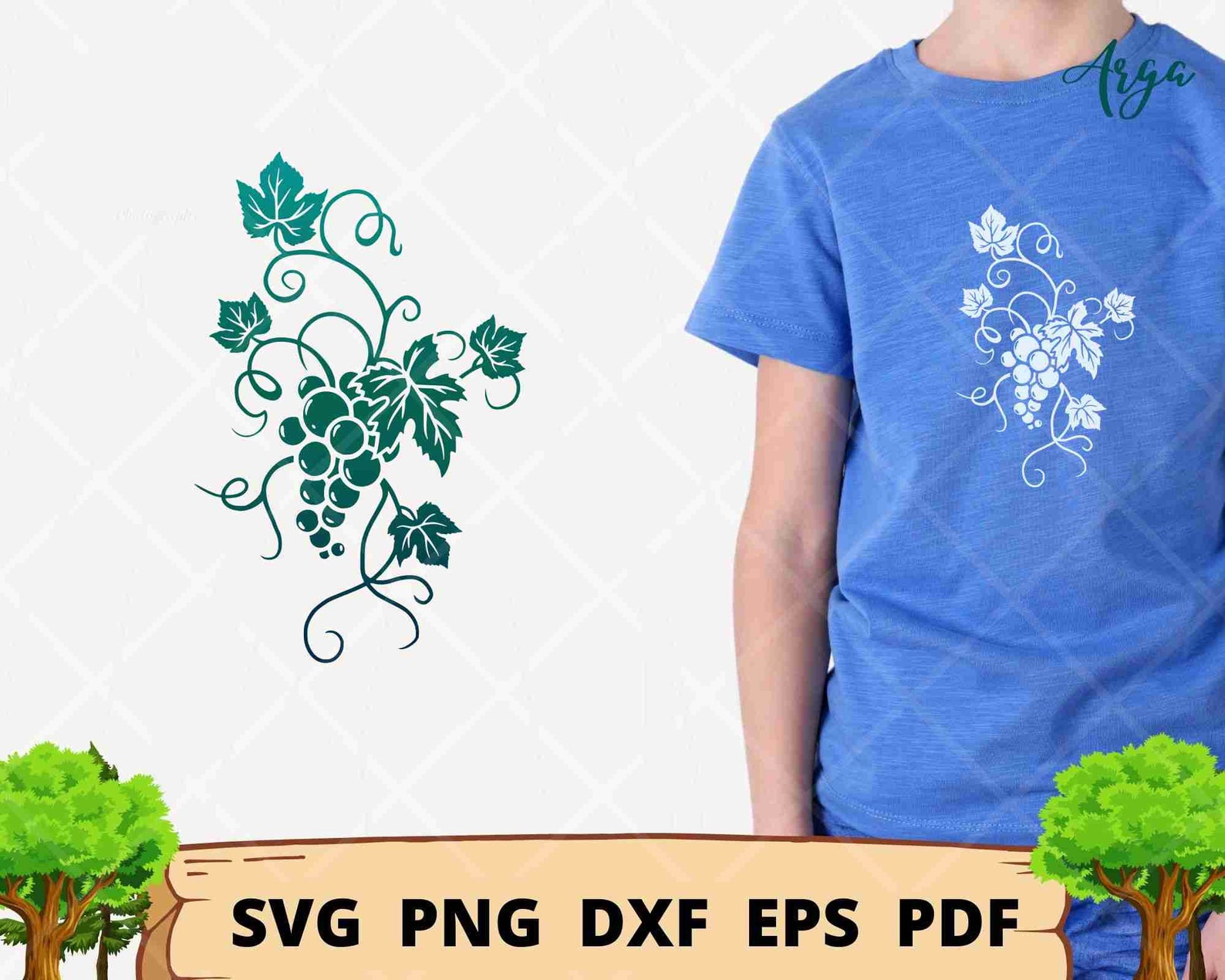 Grape Svg Grapevine Svg Grape Bunch Svg Grape Vine Wall - Etsy