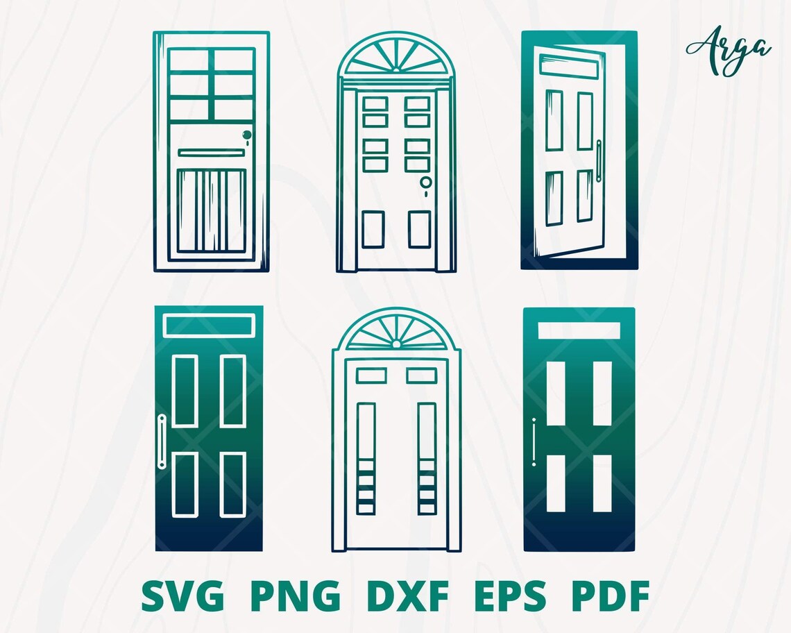 Doors Svg Bundle, Door With Flower Svg, Door Svg, Floral Door Svg ...