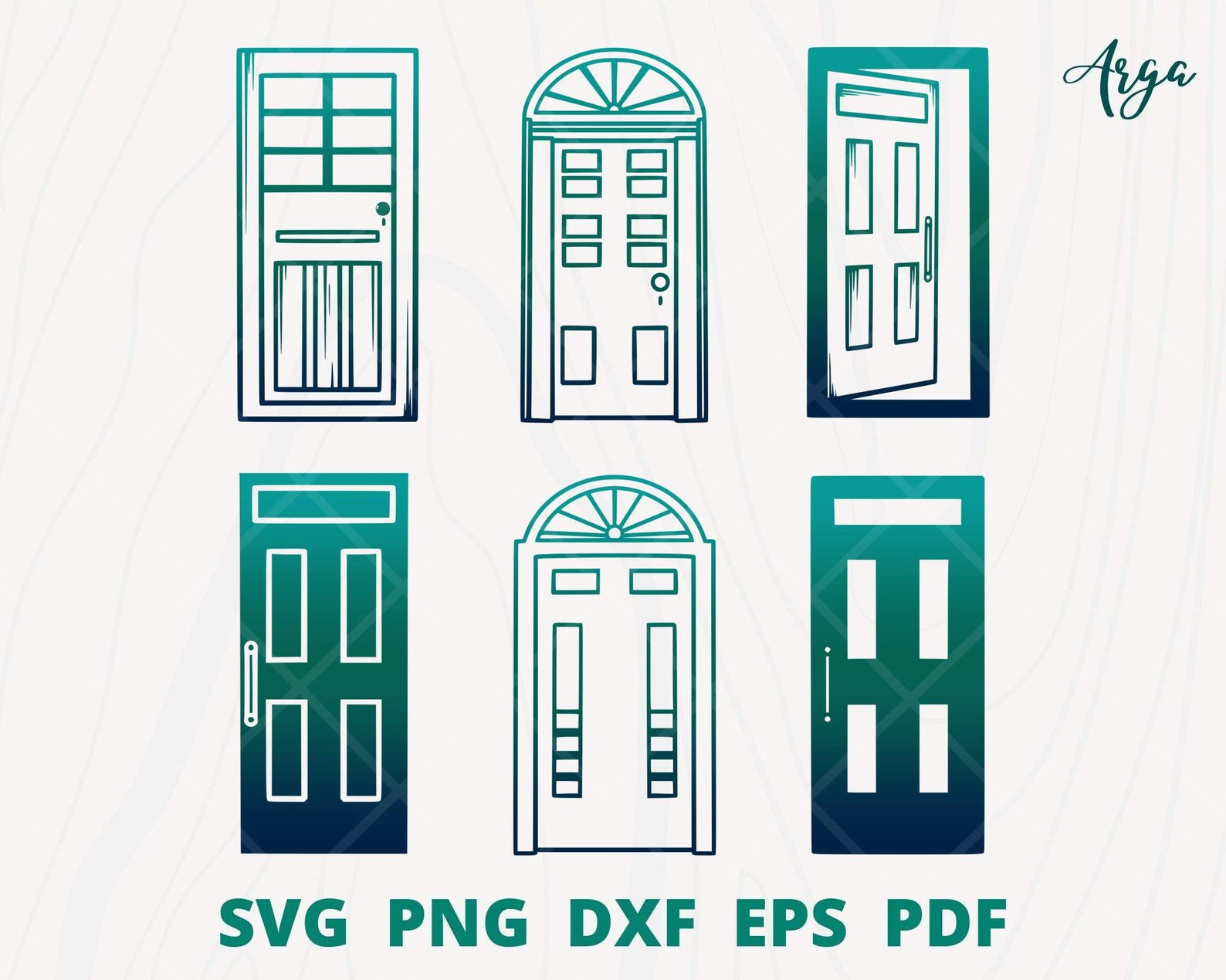 Doors Svg Bundle, Door With Flower Svg, Door Svg, Floral Door Svg ...