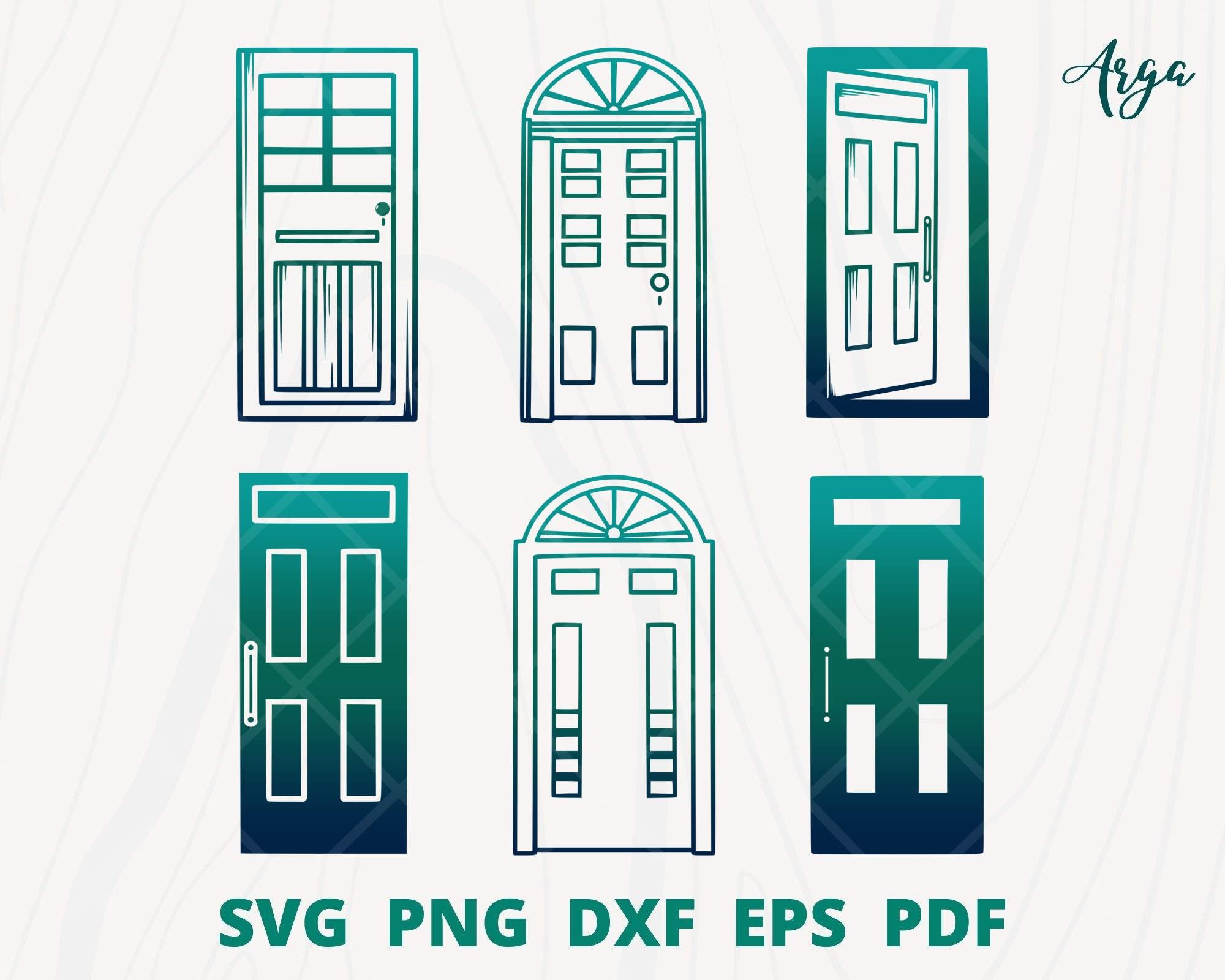 Doors Svg Bundle, Door With Flower Svg, Door Svg, Floral Door Svg ...