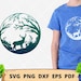 Deer in Woodland Svg, Animal in Woodland Silhouette, Woodland Scene Svg ...