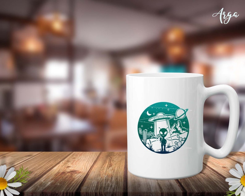 Alien Svg UFO Svg Alien on the Desert Svg Alien Ship Svg - Etsy