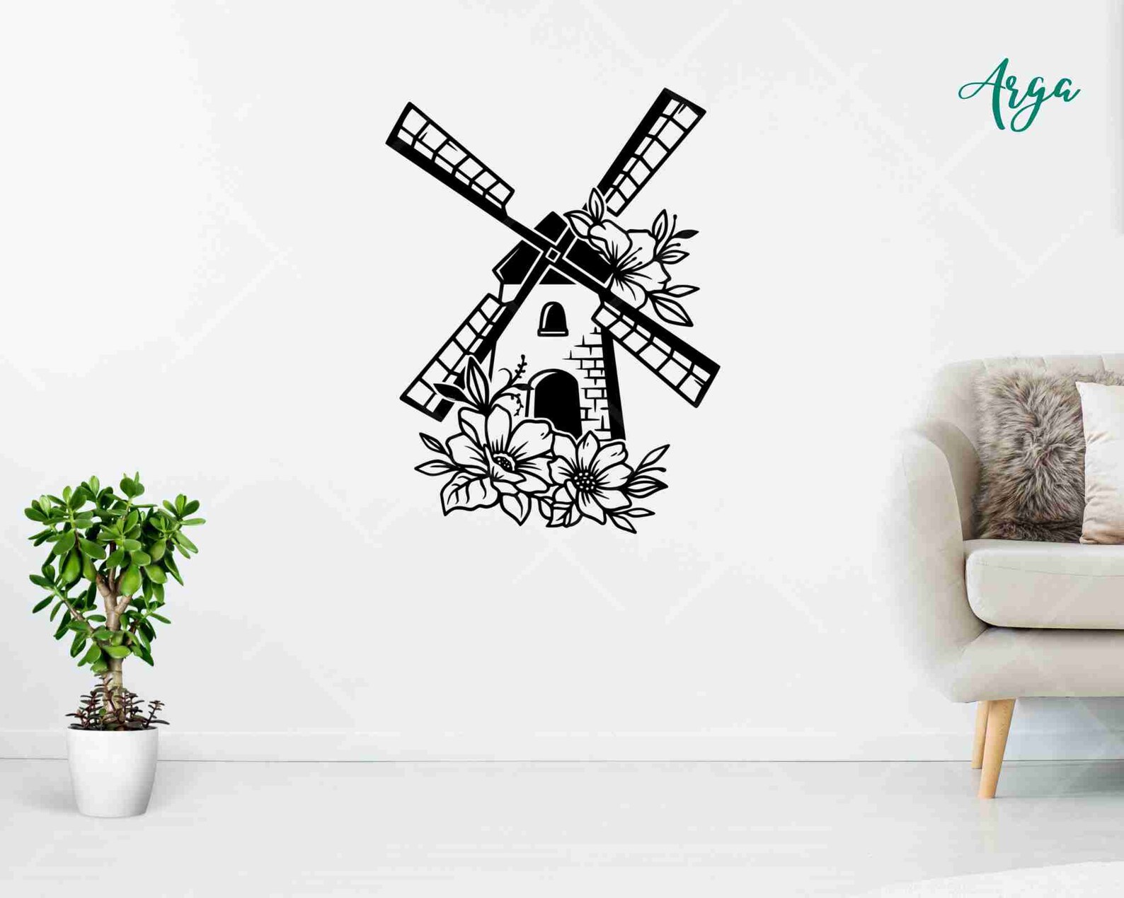 Dutch Svg Windmill SVG Floral Windmill Svg Windmill With - Etsy