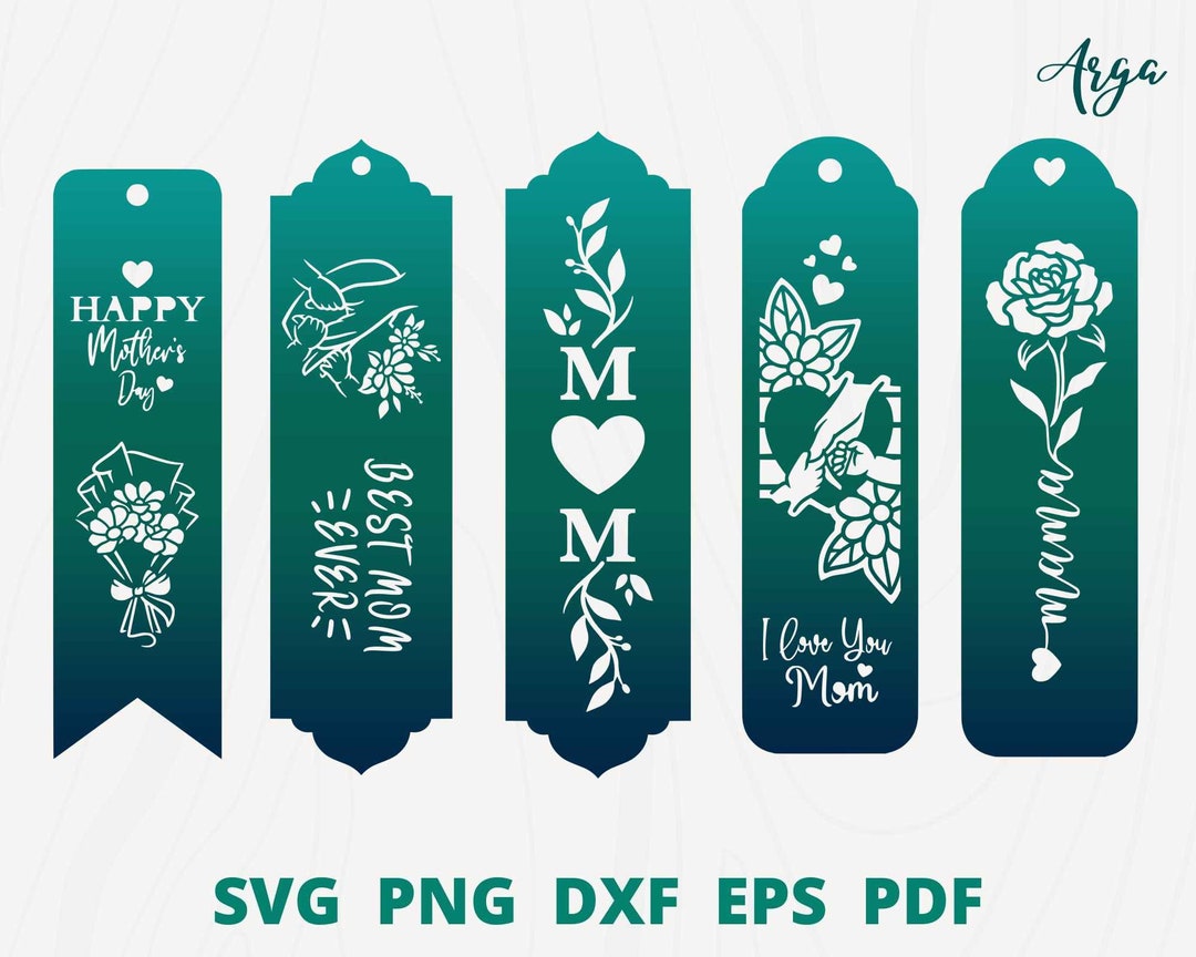 Mother's Day Bookmark Bundle Svg, Bookmark for Mother Svg, Mother ...