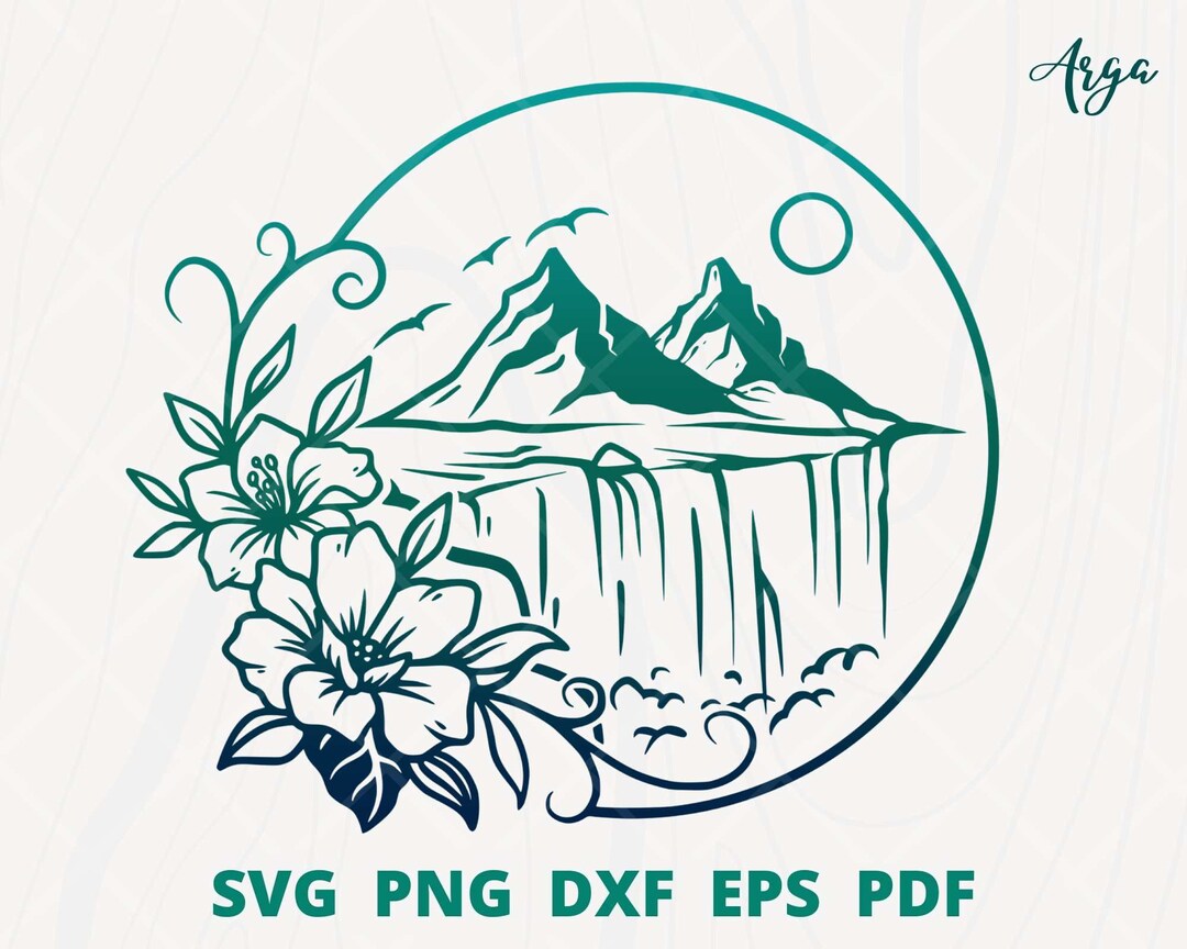 Niagara Falls SVG, Waterfall Svg, Waterfall Scene Svg, Waterfall Wall ...