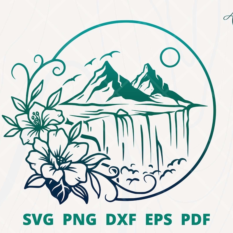 Waterfall Svg - Etsy
