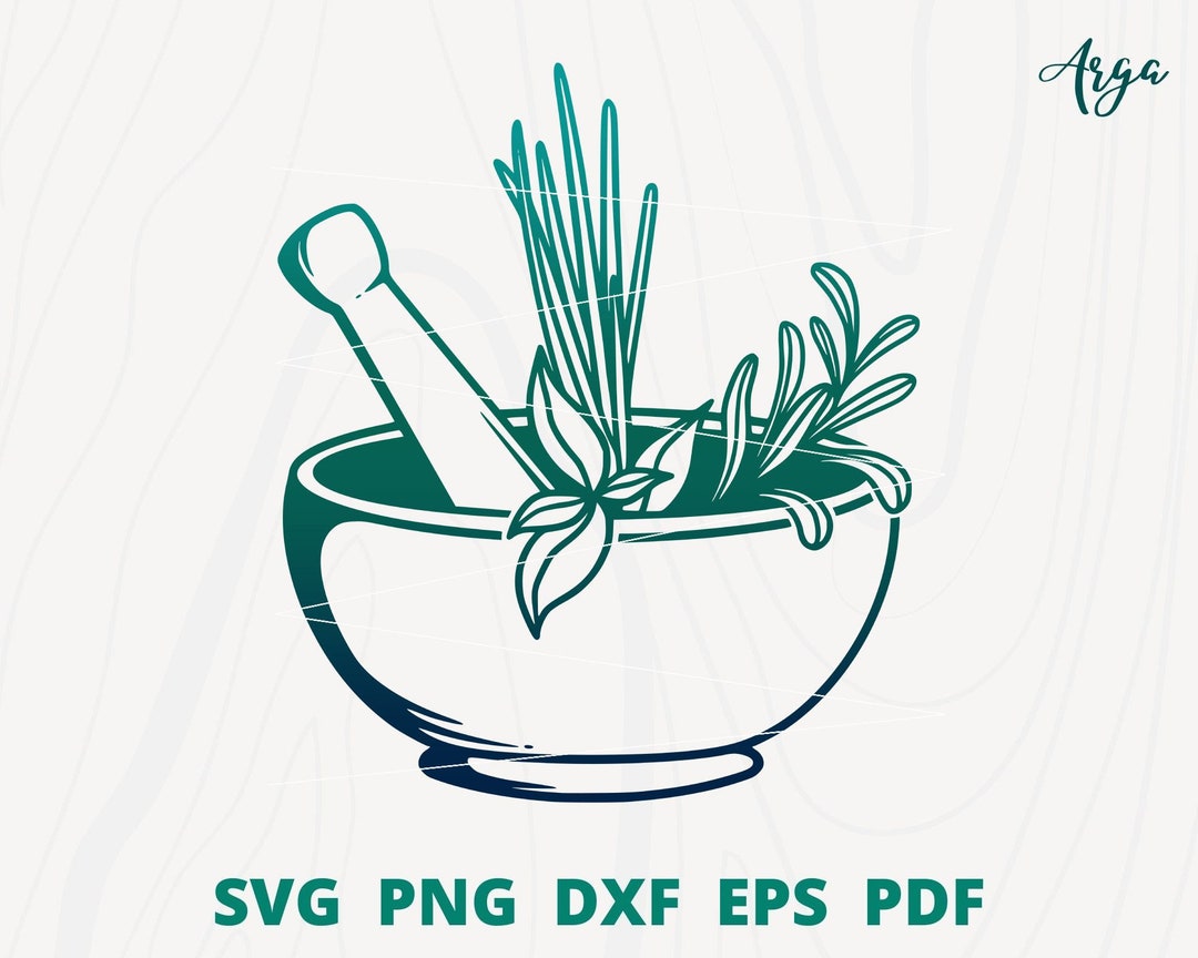 Mortier et pilon svg, herbes svg, pharmacie svg, mortier svg, fichier ...