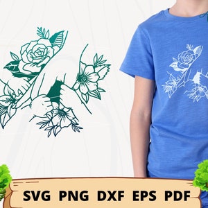 Mother With 3 Child's Hands Version 1 Svg, Holding Hand Svg, Mom and ...