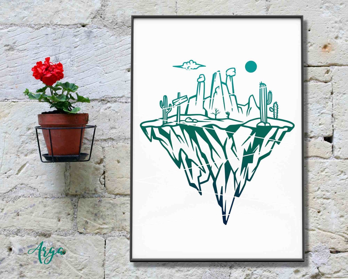Floating Desert Svg Floating Island Svg Sky Island Svg - Etsy