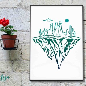 Floating Desert Svg, Floating Island Svg, Sky Island Svg, Beach in the ...