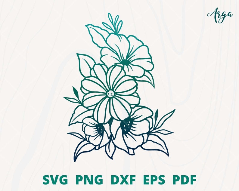 Flower SVG Bundle Flower Border Svg Flower Corner Svg - Etsy