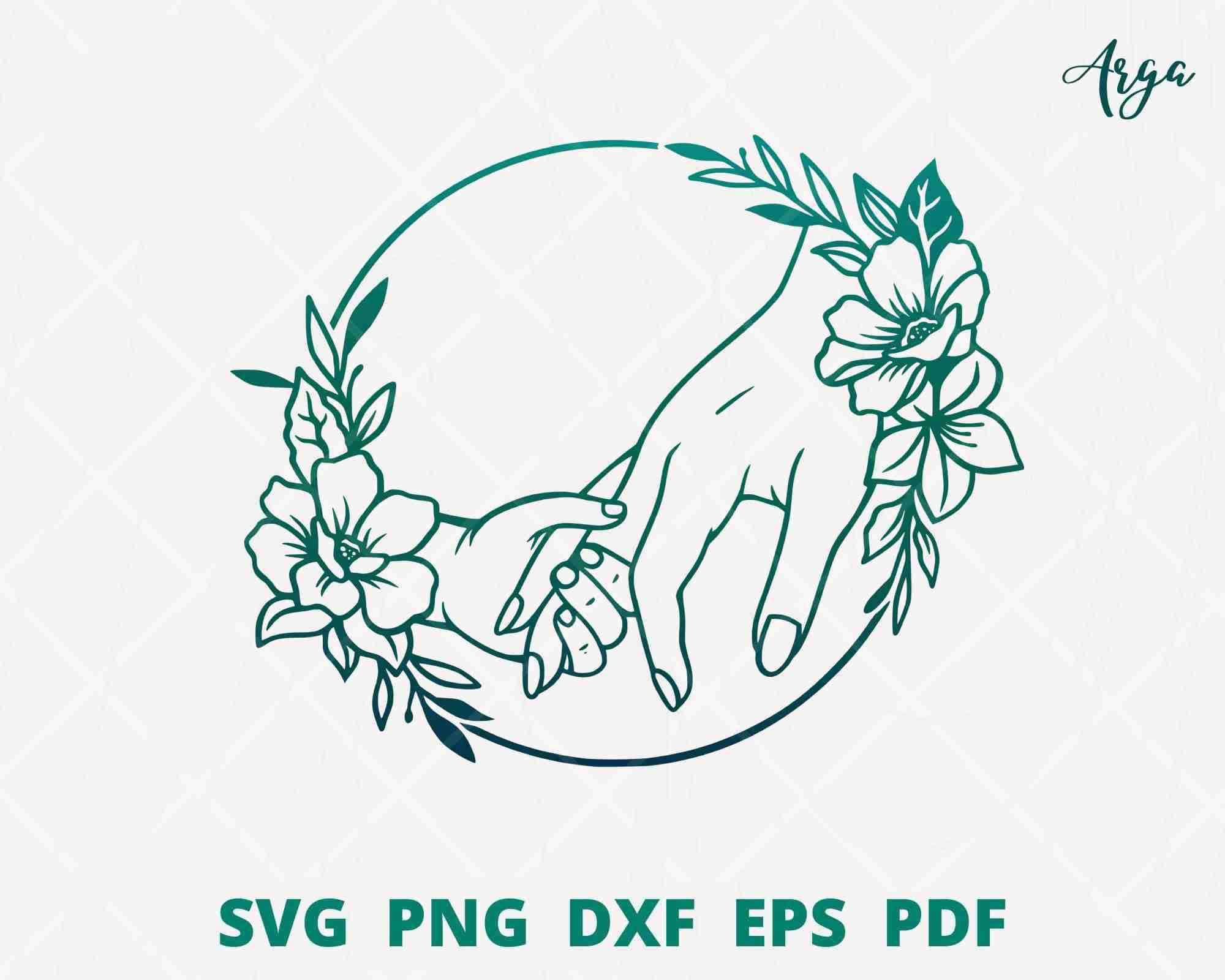 Mother Hold Children's Hands Svg, Pediatrician Svg, Mom and Baby Svg ...