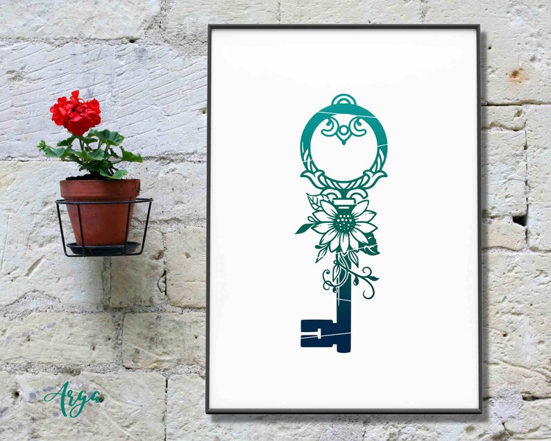 Key With Flower Svg, Real Estate Logo, House Key Svg, Key Svg, New Home ...