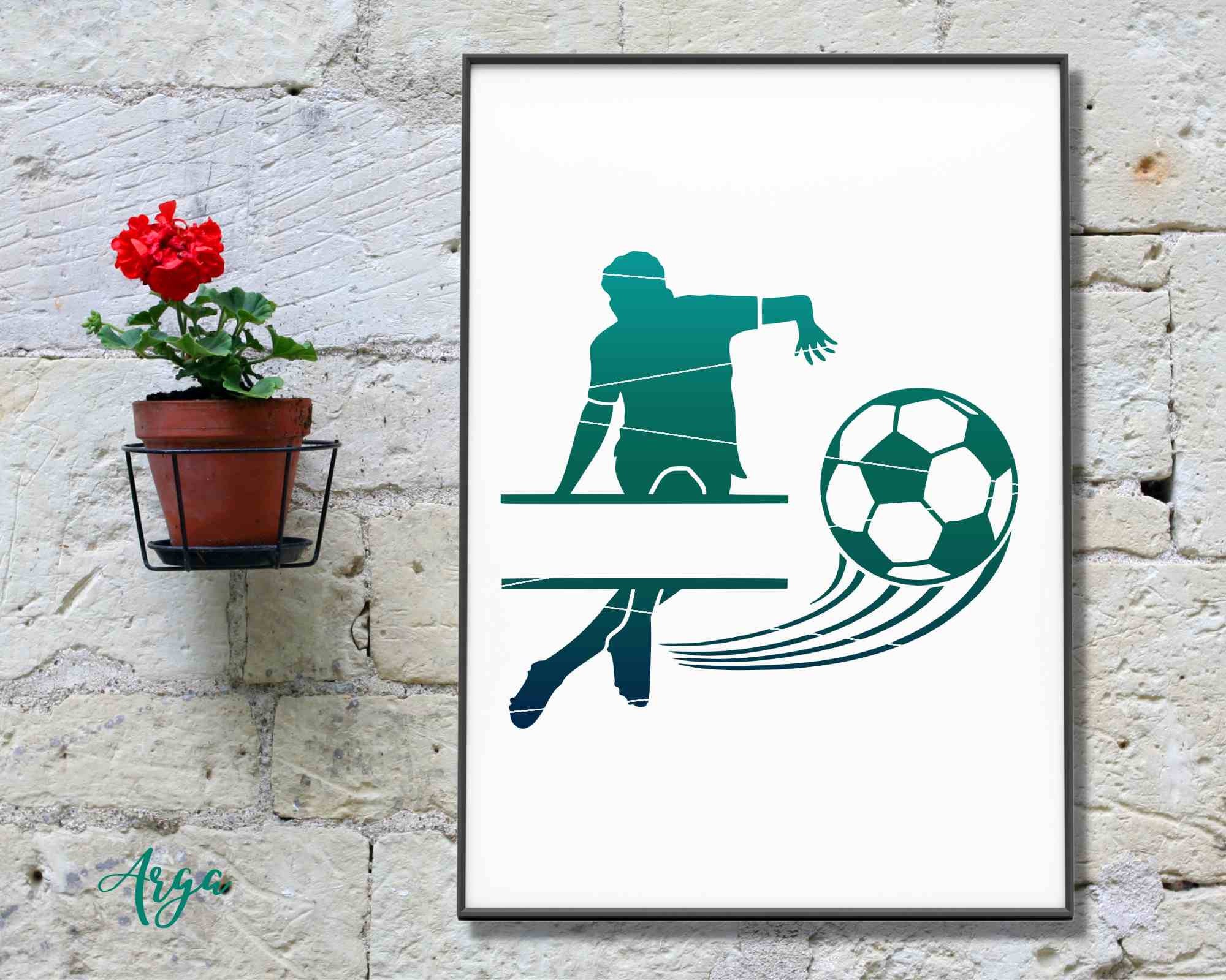 Split Monogram Soccer Svg, World Cup Svg, Soccer Team Svg, Soccer Ball ...