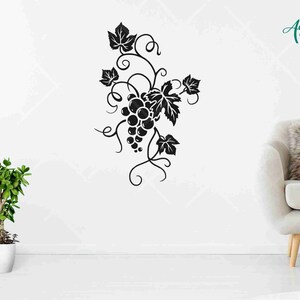 Grape Svg, Grapevine Svg, Grape Bunch Svg, Grape Vine Wall Decor, Vine ...