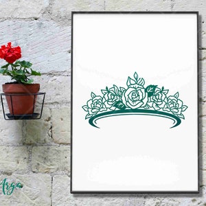 Roses Crown Svg, Flower Crown Svg, Princess Crown Svg, Floral Crown Svg ...