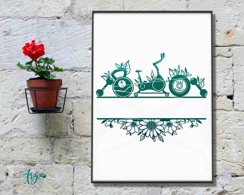 Split Fitness Tool Svg Fitness Girl Svg Monogram Fitness - Etsy